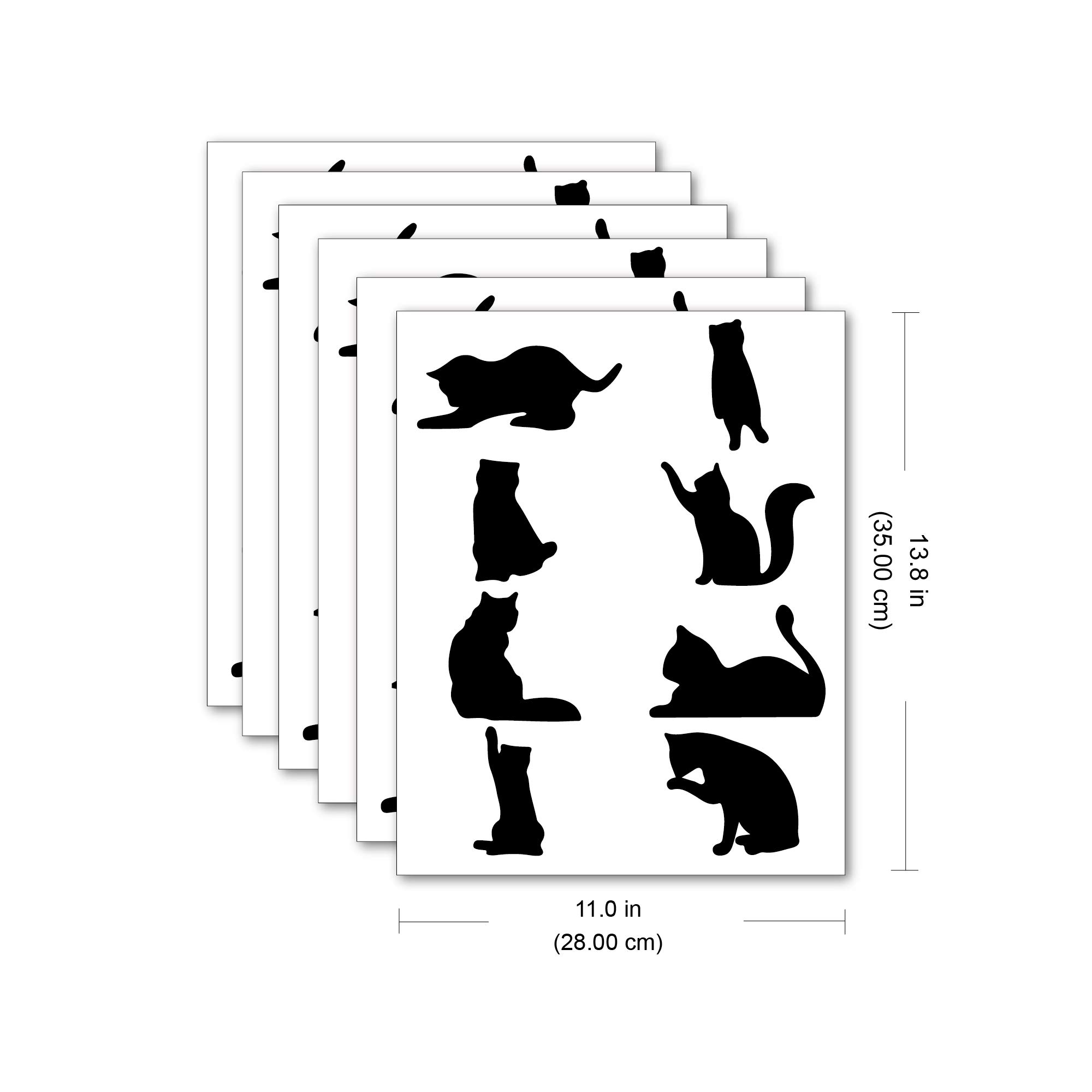 A Room with Cats Wall Decals-Cute Animal Stickers for Kids Room Bedroom Nursery Playroom Decor