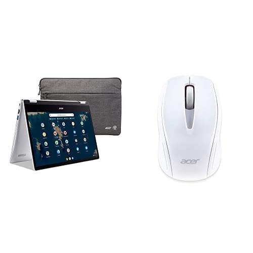 Acer Chromebook Spin CP314-1HN-P138 | Intel Pentium Silver N6000 | 14' FHD IPS Touchscreen | 8GB LPDDR4X | 64GB eMMC |Wi-Fi 6 | Chrome OS RF Wireless (White), Works Chromebook