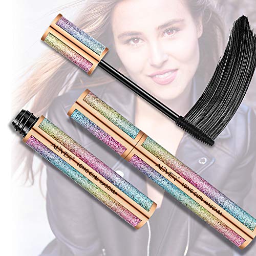 4D Silk Fiber Lash Mascara, Natural Smudge-proof & Waterproof , Black Thickening Lengthening No Clumping, Fuller Lashes, Lasting All Day (1 Tube 4D)