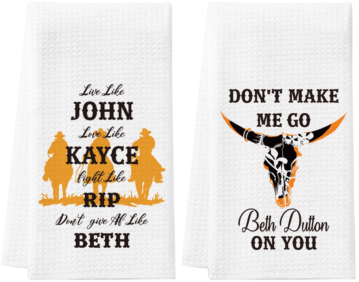 Agifteria TV Show Merchandise for Women, Beth Dutton for Men Funny Kitchen Towels Dutton Ranch Decor Merch Gifts Idea for Birthday Housewarming Don't Make Me Go Beth Dutton On You