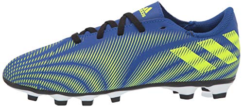 adidas Boy's Nemeziz .4 Firm Ground Soccer Shoe, Team Royal Blue/Solar Yellow/White, 4.5 Big Kid