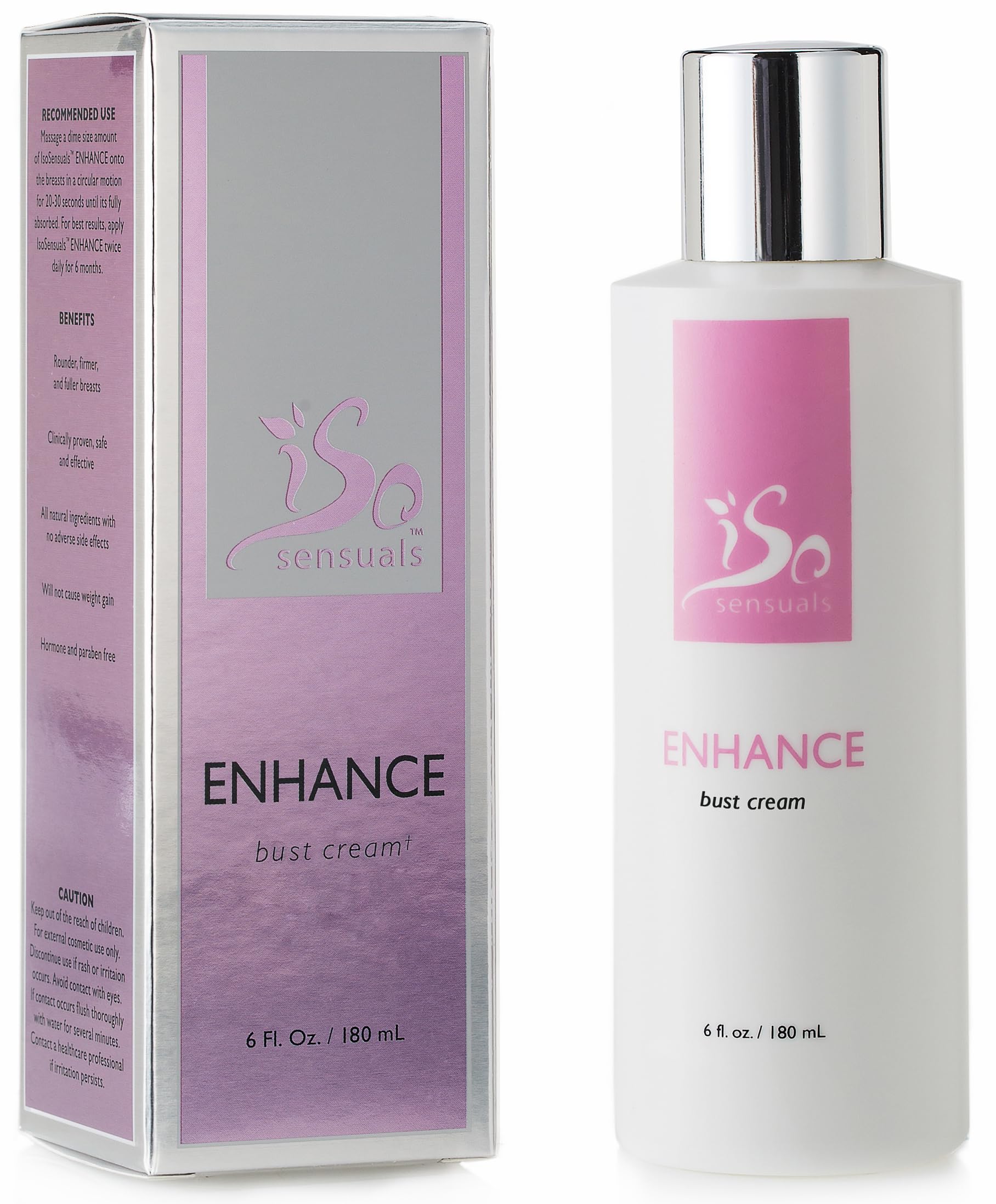 IsoSensuals ENHANCE - Rapid-Action Breast Enlargement Cream for Quick Growth - Lifting and Firming Breast Enhancement Cream with Voluplus - Generous 2 Month Supply