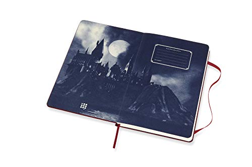 Moleskine Limited Edition Harry Potter Notebook, Hard Cover, Large (5" x 8.25") Ruled/Lined, Bordeaux Red, 240 Pages