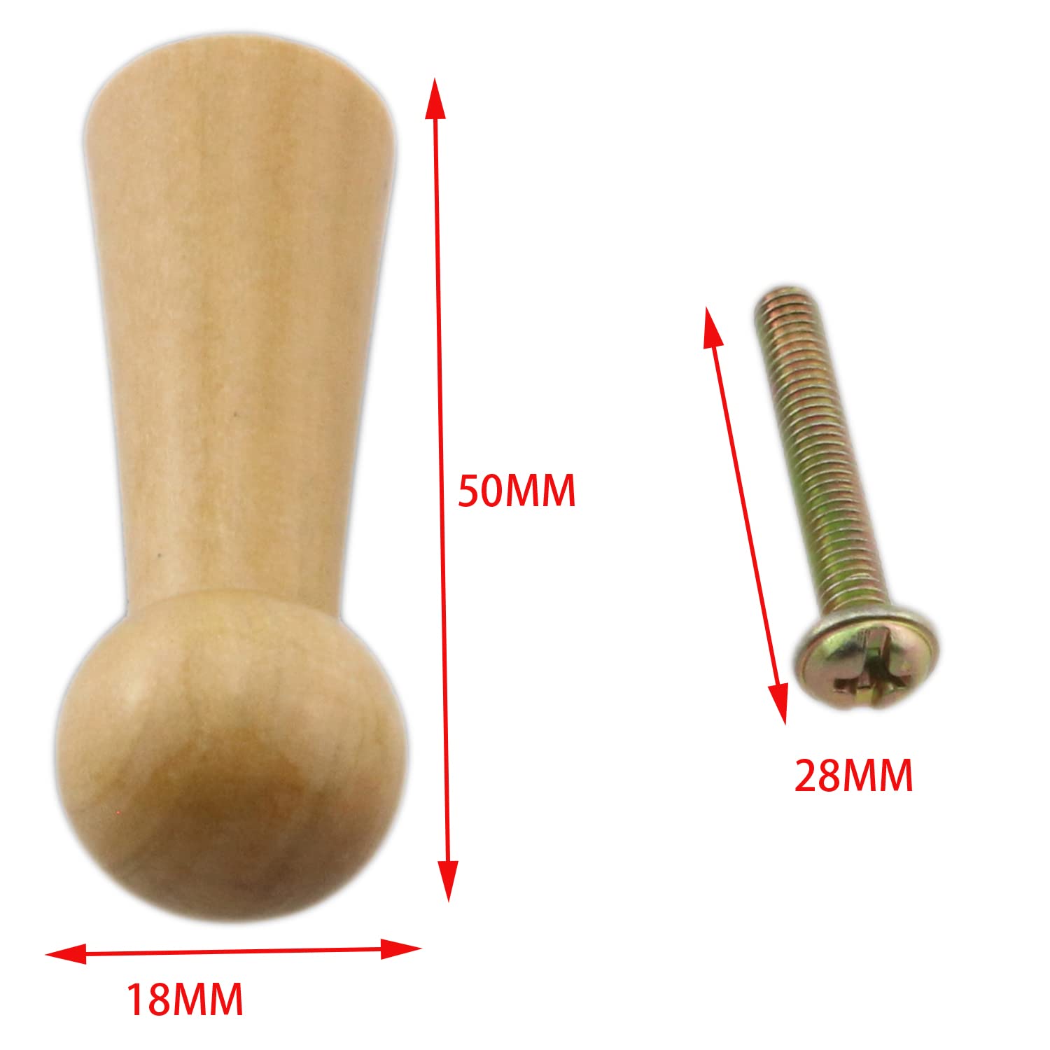 ZCZQC 8pcs Wooden Coat Hooks Shaker Pegs Coat Peg Natural Wood Hook Wall Mounted Screw-on Shaker Pegs Knob
