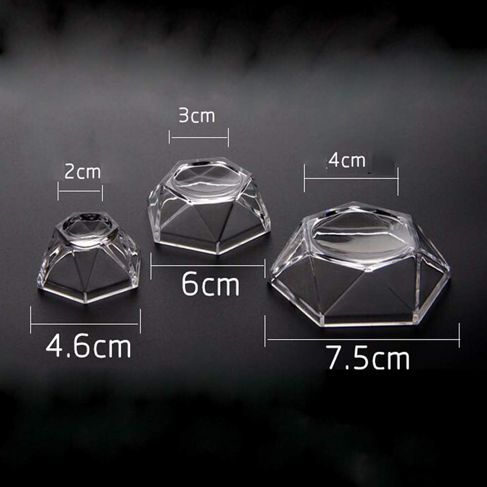 4 Pcs Clear Acrylic Ball Stand Crystal Ball Display Base Ball Model Holder for Golf Balls Tennis Balls Sphere Crystal Ceramic Round Balls, 3 Sizes