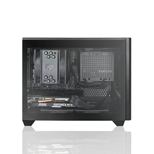 AVGPC Q-Box Mini Series PC - AMD Ryzen 5 5600G Cezanne 6-Core 3.9 GHz with AMD Radeon Graphics Gaming Cooler 16 GB DDR4 1TB SSD Windows 10, Black