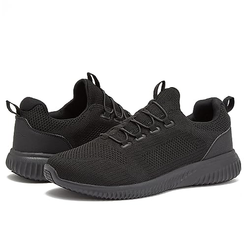 Avia Anchor SR Mesh Slip On Non Slip Shoes for Men, Water Resistant Mens Restaurant, Work & Food Service Sneakers- Black, 7.5 Medium