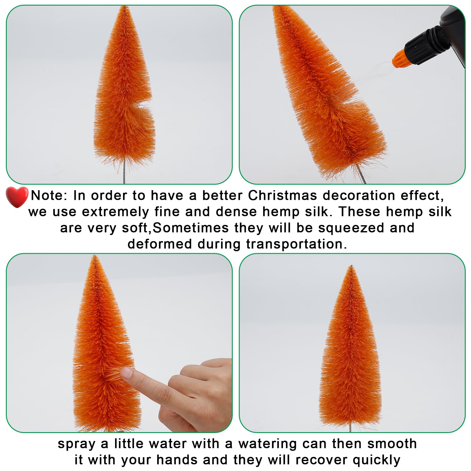 6PCS Christmas Tree, Christmas Village Bottle Brush Fake Trees, Tabletop Christmas Small Pine Tree Decor,Christmas Decor Christmas Party Home Table Craft Decorations Fireplace Decor (RED)