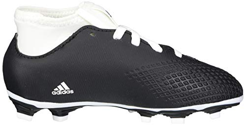 adidas boys Firm Ground Predator 20.4 Soccer Shoe, Black/White/Black, 1.5 Little Kid US