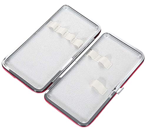 Small Tweezers Case for Eyelash Extensions Individual Makeup Tools Storage Scissors Lash Brush and Tweezers Bag 9 Colors by Yelix (Pink Purple)