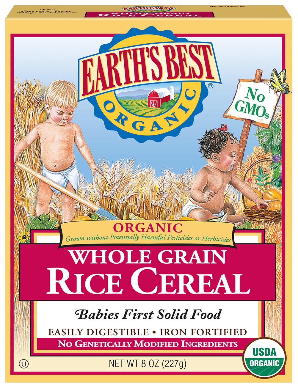 Earth's Best Organic Infant Cereal, Whole Grain Rice, 8 oz. Box