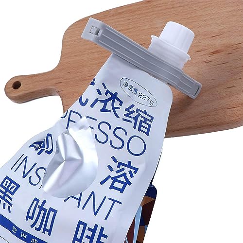 6Pcs Food Sealing Clips,Food Storage Sealing Clips with Pour Spouts Reuseable Plastic Bag Sealing Clips for Kitchen Food Storage and Organization
