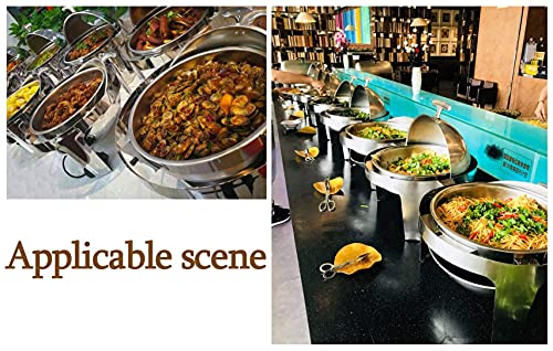 Chafing Dish Food Warmers for Parties and Buffets Round Buffet Servers and Warmers for Keeping Food Being Fresh and Delicious 6L - Alcohol Heating (GN 1/2)