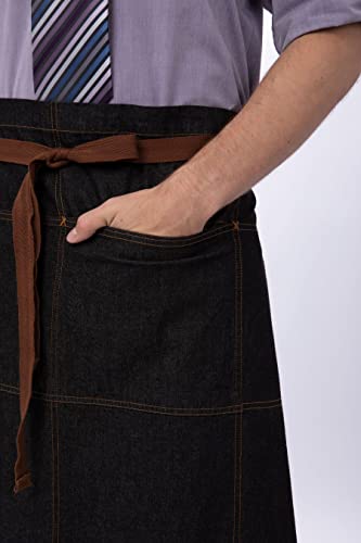 Chef Works Unisex Memphis Bistro Apron, Black, One Size