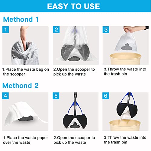 UPSKY Pooper Scooper for Large Small Dogs, Folding Dog Poop Scooper, Durable Spring and Premium Materials,Easy to Use for Grass, Dirt, Gravel Pick Up Shovel