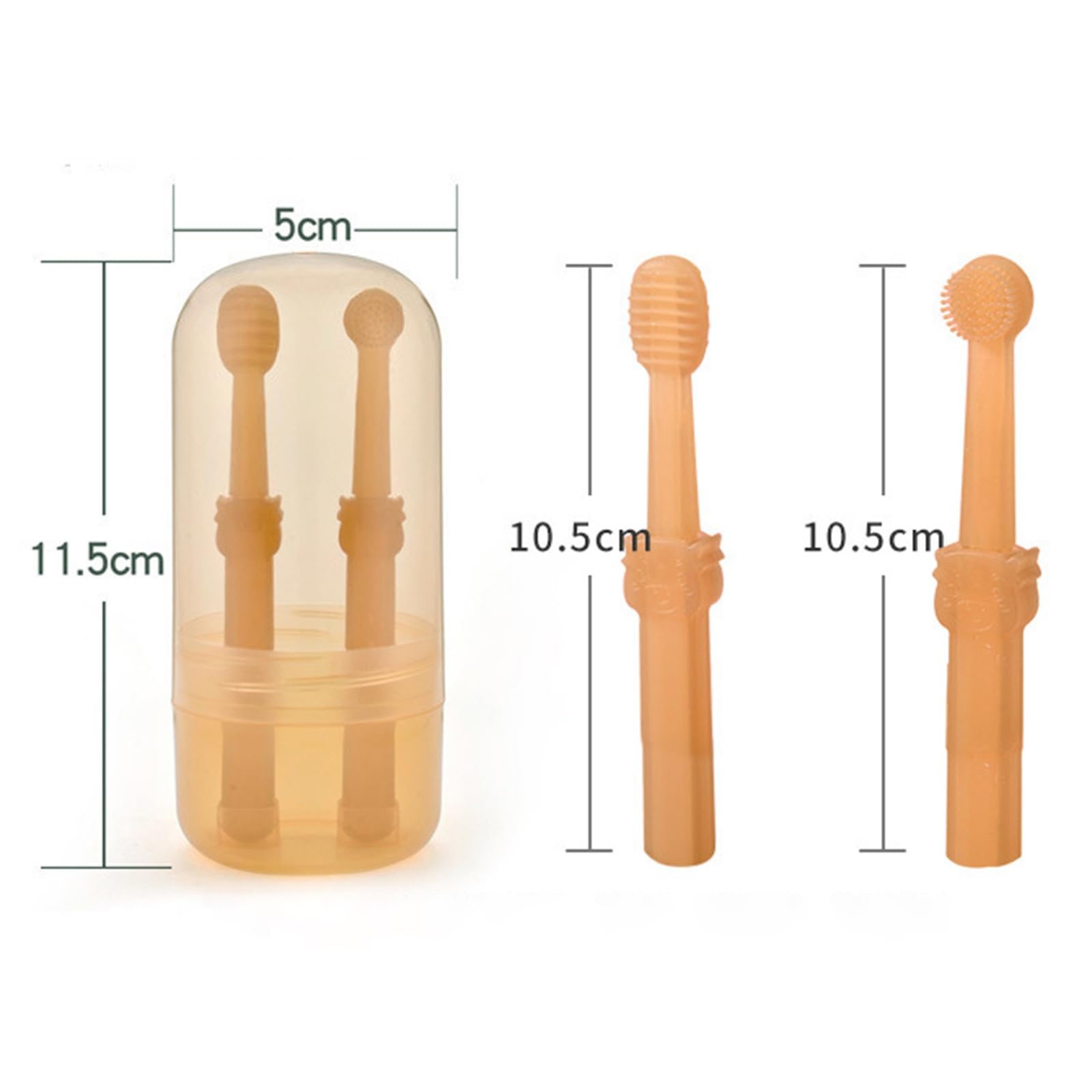 ANLV Pet Teeth Cleaning Brush 1 Set Pet Toothbrush Cats Dogs Teeth Cleaning Brush Soft Silicone with Storage Box Pet Supplies Sets