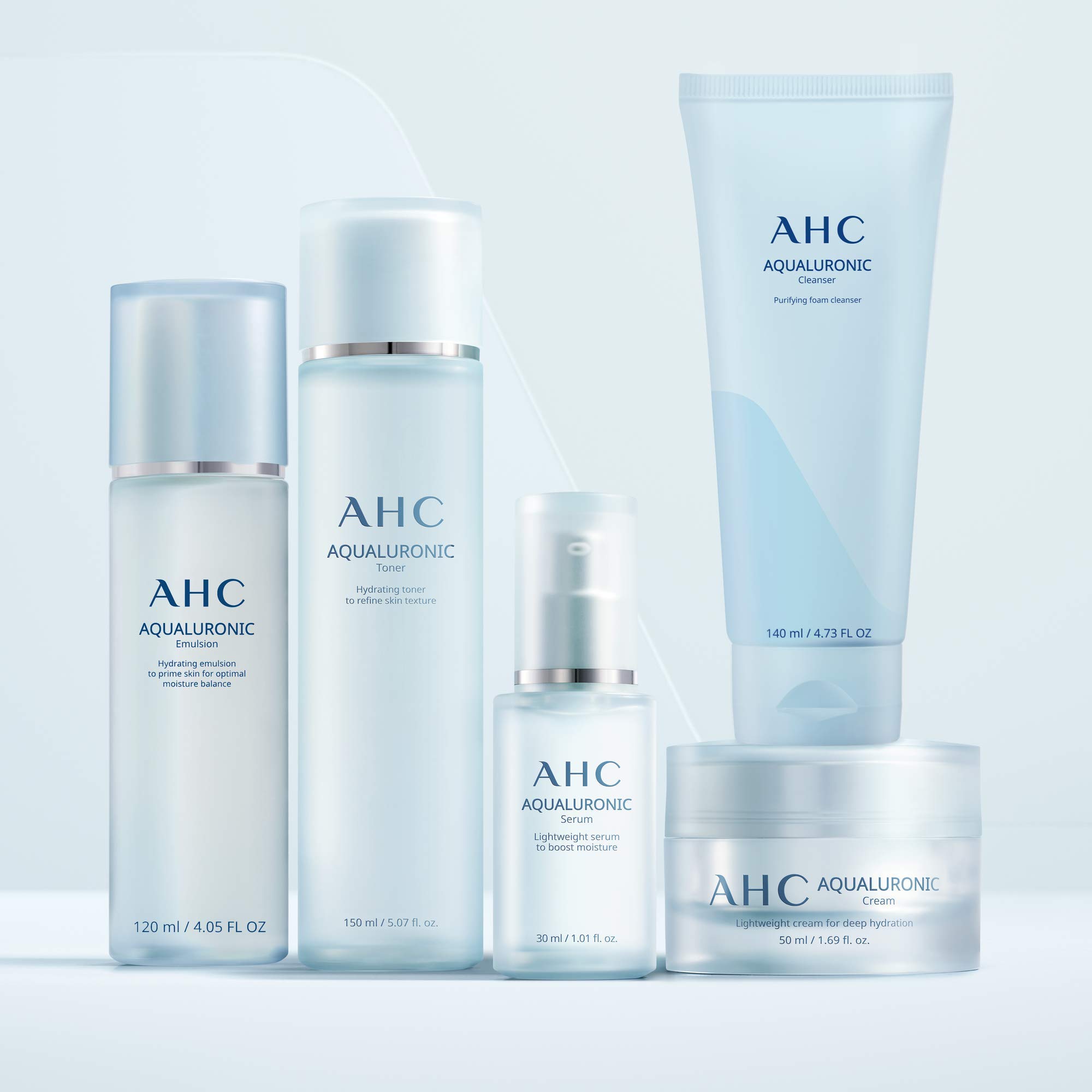 AHC Toner for Face Aqualauronic Hydrating Skin for Dehydrated Skin Triple Hyaluronic Acid Korean Skincare 5.07 oz
