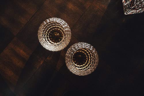 Golf Whiskey Glasses - Set of 2 - Unique, Handmade, Durable, and Fun Golf Drinking Accessories 10 Ounces Each and Handmade with Robust Packaging; A great Present for Men and Women Golfers