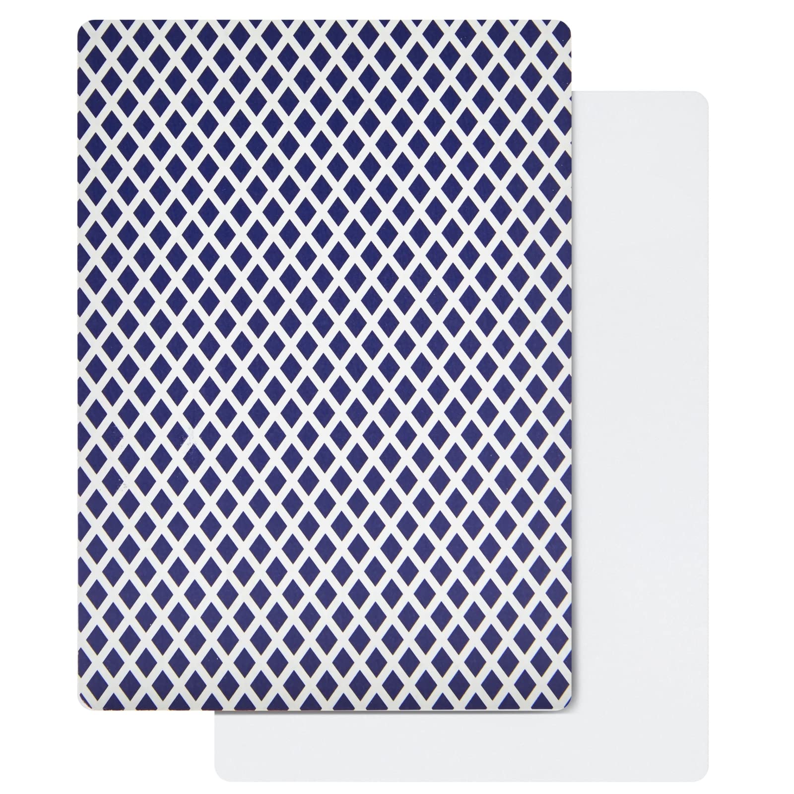 BLUE PANDA 224 Blank Custom Cards for DIY Game Cards - Checkered Diamond Backing - Blank Playing Cards to Write on - Blank Game Cards - Blank Playing Cards with Back Design (4 Decks, 3 x 4 In)