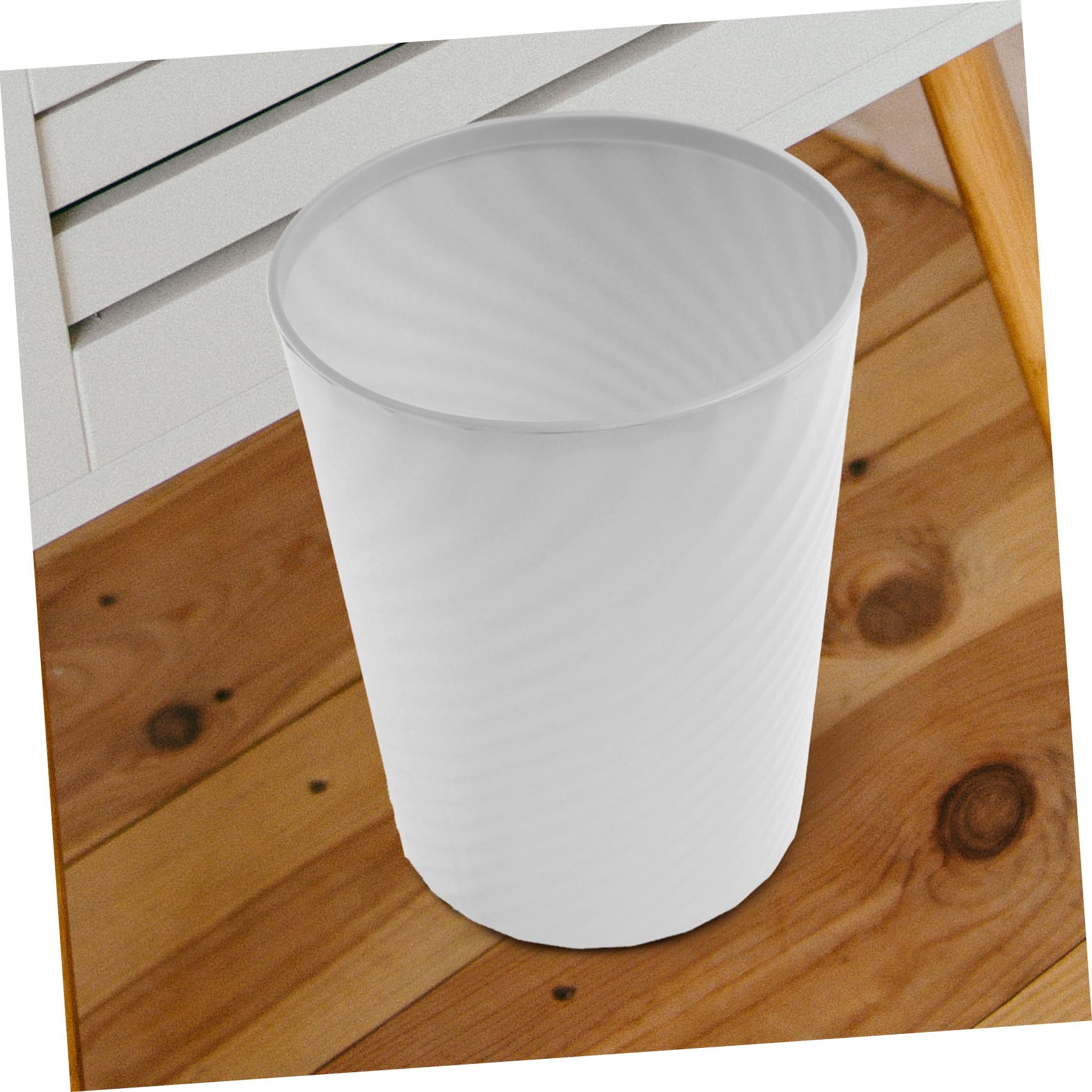 CHILDWEET Bedroom Trash Can with Simple Style Capacity PP Material Home Office Waste Basket