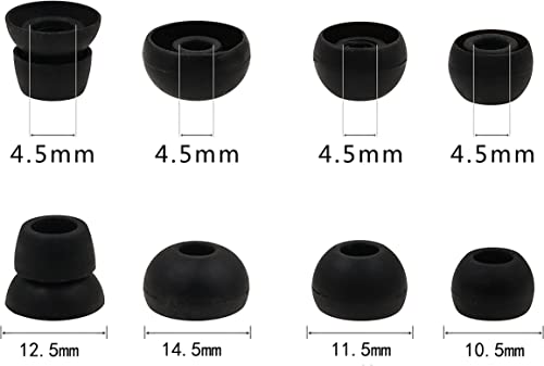 Replacement Silicone Ear Tips Earbuds Buds Set Compatible with for Powerbeats 2 3 Wireless Beats by dre Headphones Earphones, 4 Pairs (White)