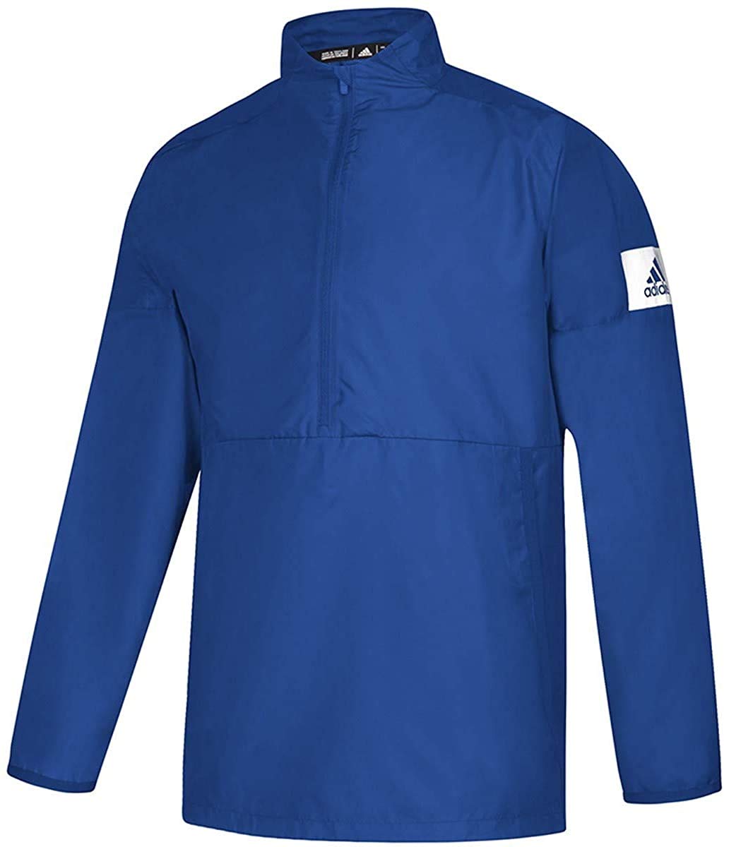 adidas Game Mode Long Sleeve Quarter-Zip Jacket - Men's Multi-Sport S Collegiate Royal/White