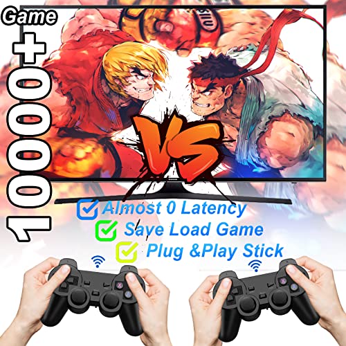 Byte Arcade Wireless Retro Game Console, Retro Game Stick, Nostalgia Stick Game, Plug and Play Game Console Emulator Game Stick 4k 10.000 Games, 9 Classic Emulator, Consoles with Dual 2.4G Wireless Controllers (64G)