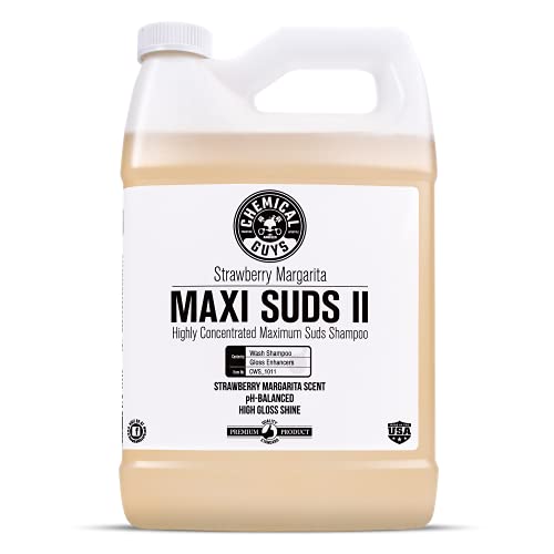 Chemical Guys CWS_1011 Maxi-Suds II Foaming Car Wash Soap (For Foam Cannons, Foam Guns or Bucket Washes) For Cars, Trucks, Motorcycles, RVs & More, 128 oz (1 Gallon), Strawberry Scent