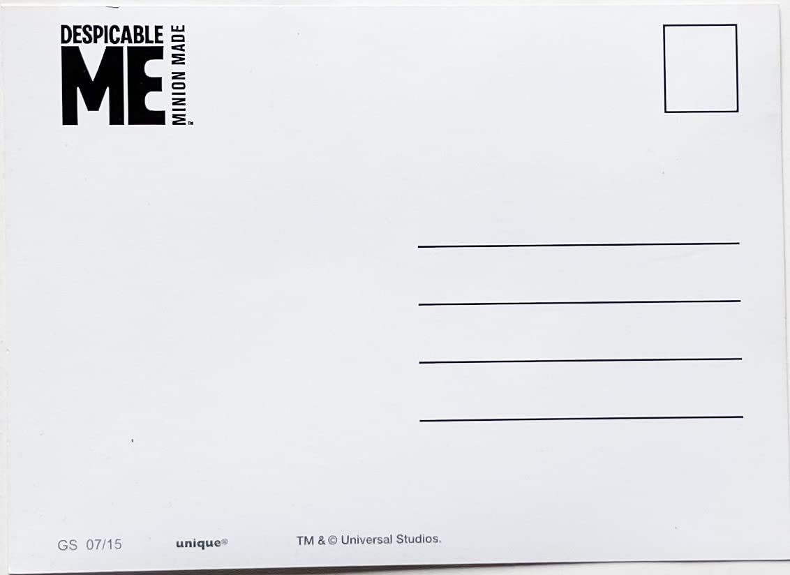 Amscan Despicable Me Birthday Party Supplies Bundle Pack includes 24 Party Invitations and 24 Thank You Postcards