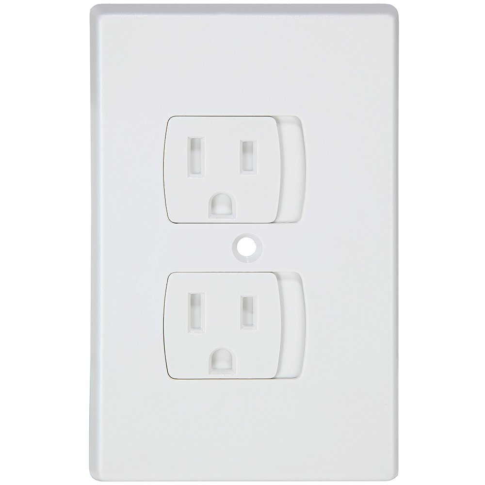 Jambini Self-Closing Baby Proof Outlet Covers Baby Proofing - An Alternative To Plug Covers for Electrical Outlets and Outlet Protectors (3 pack)