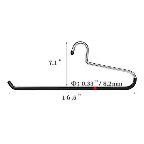 VASLIM 8 Pack Blanket Hangers Heavy Duty Black Vinyl Coated Nonslip - Great for Quilts, Comforters, Table Cloths, Towels, Sleeping Bags,Drapery and bedspreads