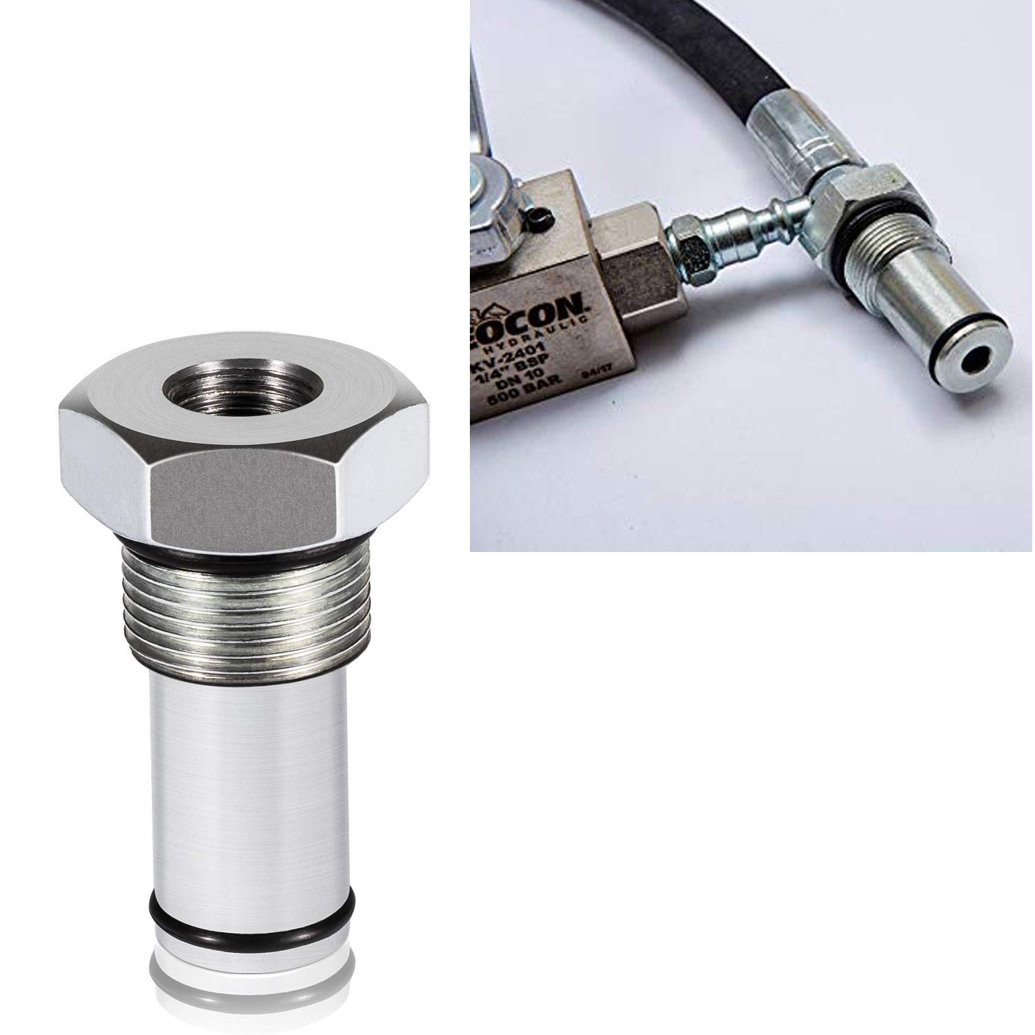 6.0 IPR Valve Socket and Air Test Fitting Tool Kit, Injector Pressure Regulator Valve Socket Kit for 2003-2010 Ford 6.0L E-350/ E-450, Excursion, F-250/F-350/F-450/F-550 Super Duty