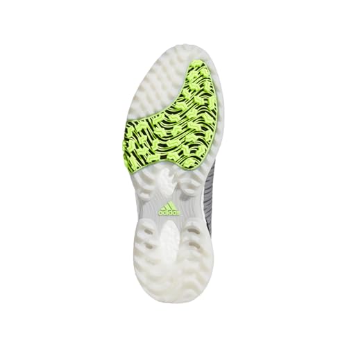 adidas Men's CodeChaos Spikeless Golf Shoes, Grey Three/Signal Green/Core Black, 10.5
