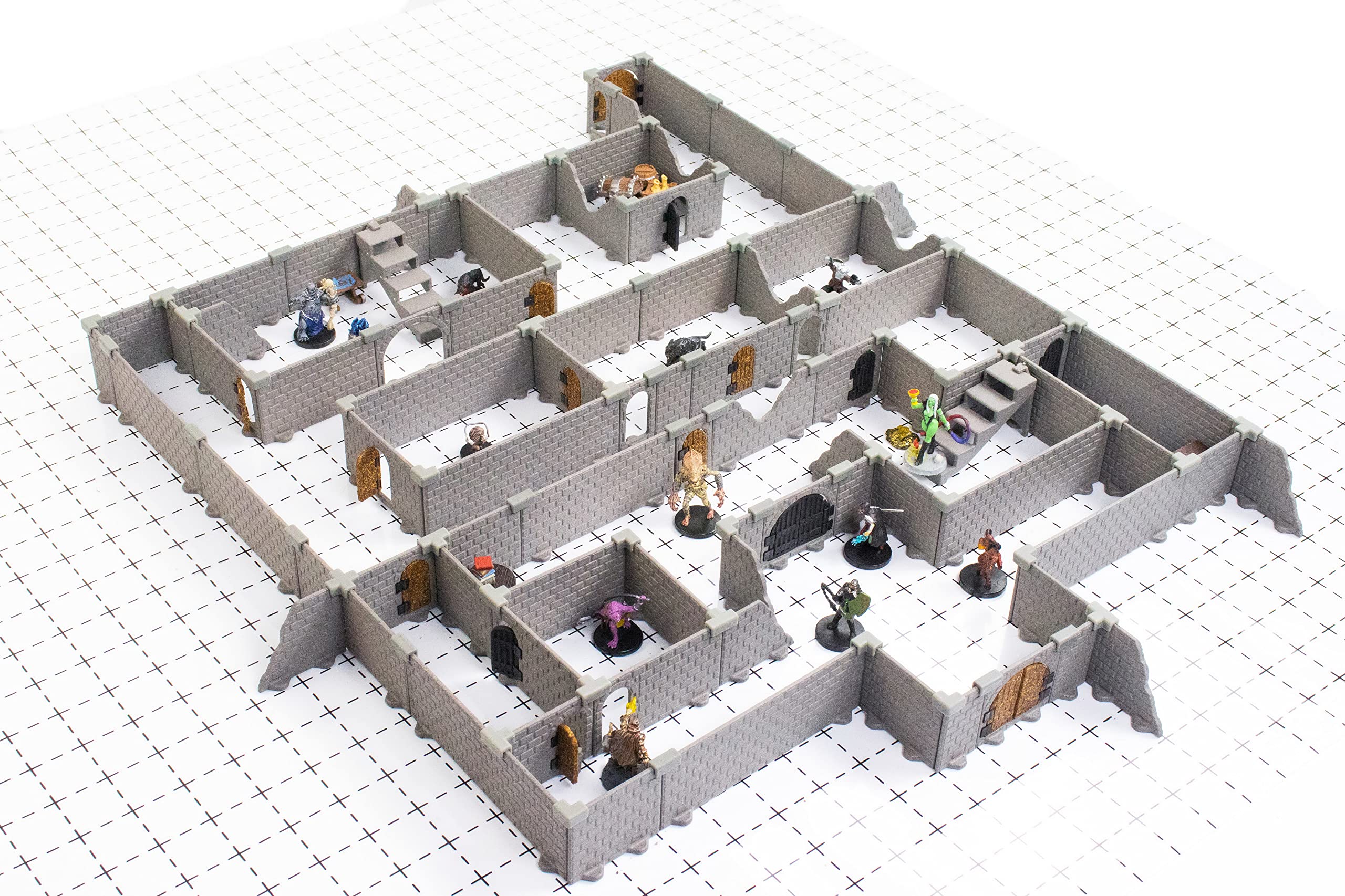 Dirt Cheap Dungeons Modular Dungeon System - Rogue Set (Medium): RPG Terrain Building for Dungeons & Dragons, Pathfinder, War Gaming, and More!