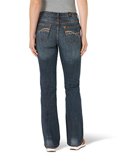 Aura Instantly Slimming Mid Rise Boot Cut Jean, Autumn Gold, 16