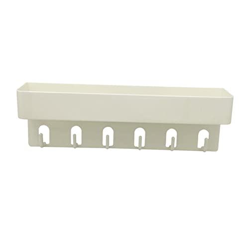 Bddalpke Bathroom Storage Shelf No Punching Towel Brush Wall Mounted Shower Basket Shower Caddy Basket for Bathroom Storage & Organization (White)