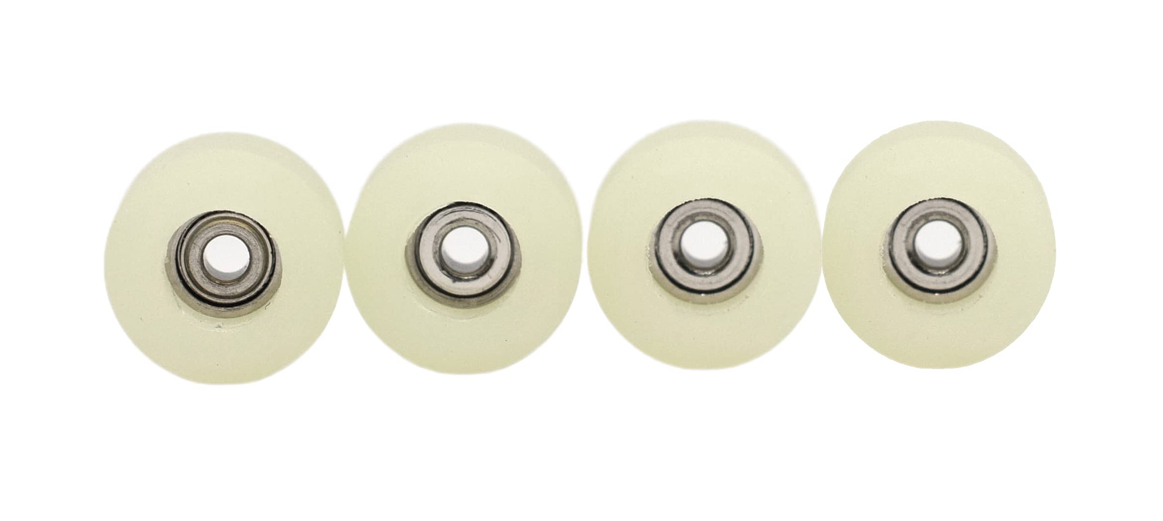 Teak Tuning Apex 71D Urethane Fingerboard Wheels, New Street Shape, 7.7mm Diameter, Ultra Spin Bearings - Made in The USA - UV Vanilla Colorway