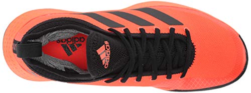 Adidas Men's Defiant Generation Tennis Shoe, Solar Red/Black/Black, 7.5