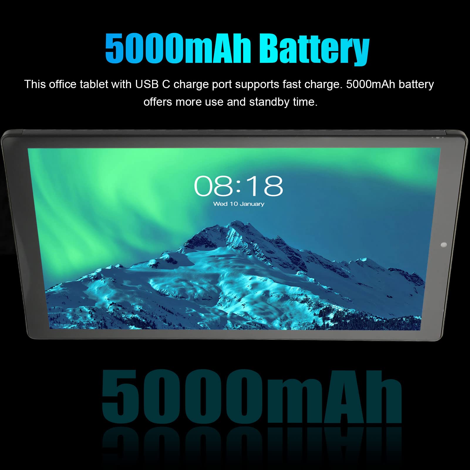Acogedor 10 inch IPS HD Touch Screen Tablets, Octa Core CPU, 4GB RAM + 64GB ROM, 2.4G / 5G Dual Band WiFi, 3 Card Slots, 5000mAh Battery, 5MP + 8MP, Light and Portable