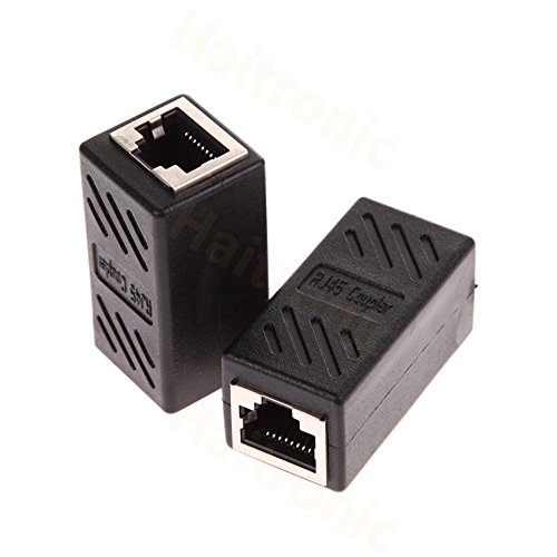Haitronic 2 Pack RJ45 Coupler ethernet Cable Coupler LAN Connector Inline Cat7/Cat6/Cat5e Ethernet Cable Extender Adapter Female to Female