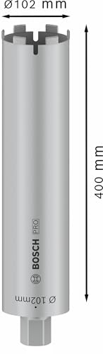 Bosch 2608601408 Diamond Dry Core Drill, 0 V, Silver, 102 x 400 mm