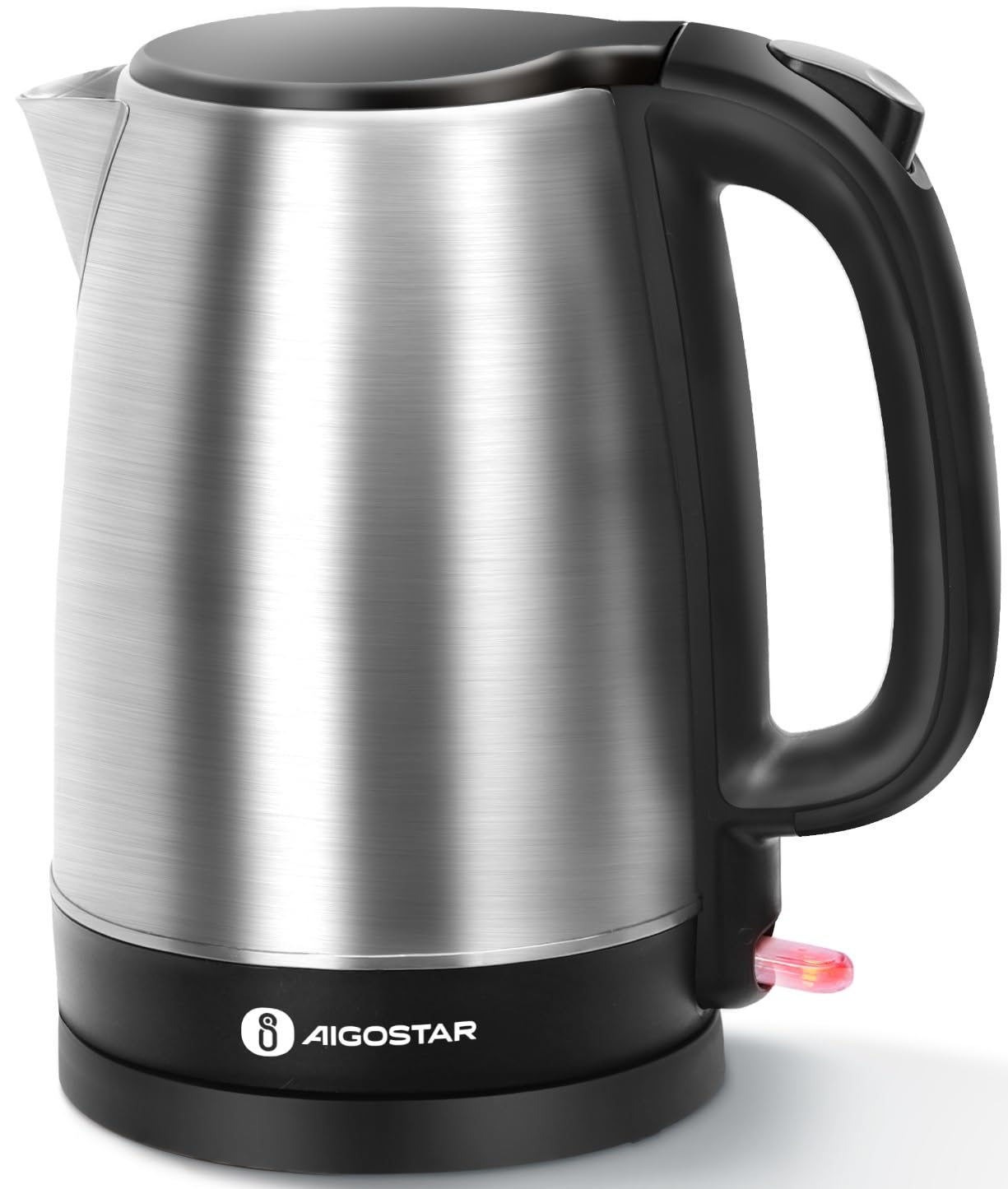 Aigostar Electric Kettle, 1.7L Stainless Steel Electric Tea Kettle, 1500W Fast Boil Water Kettle with LED Light, Auto Shut Off & Boil Dry Protection, BPA-Free Water Boiler for Tea and Coffee, Sliver