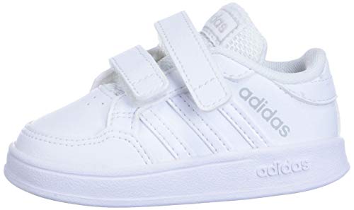 adidas Kids Breaknet Tennis Shoe, White/White/White, 5.5 US Unisex Toddler