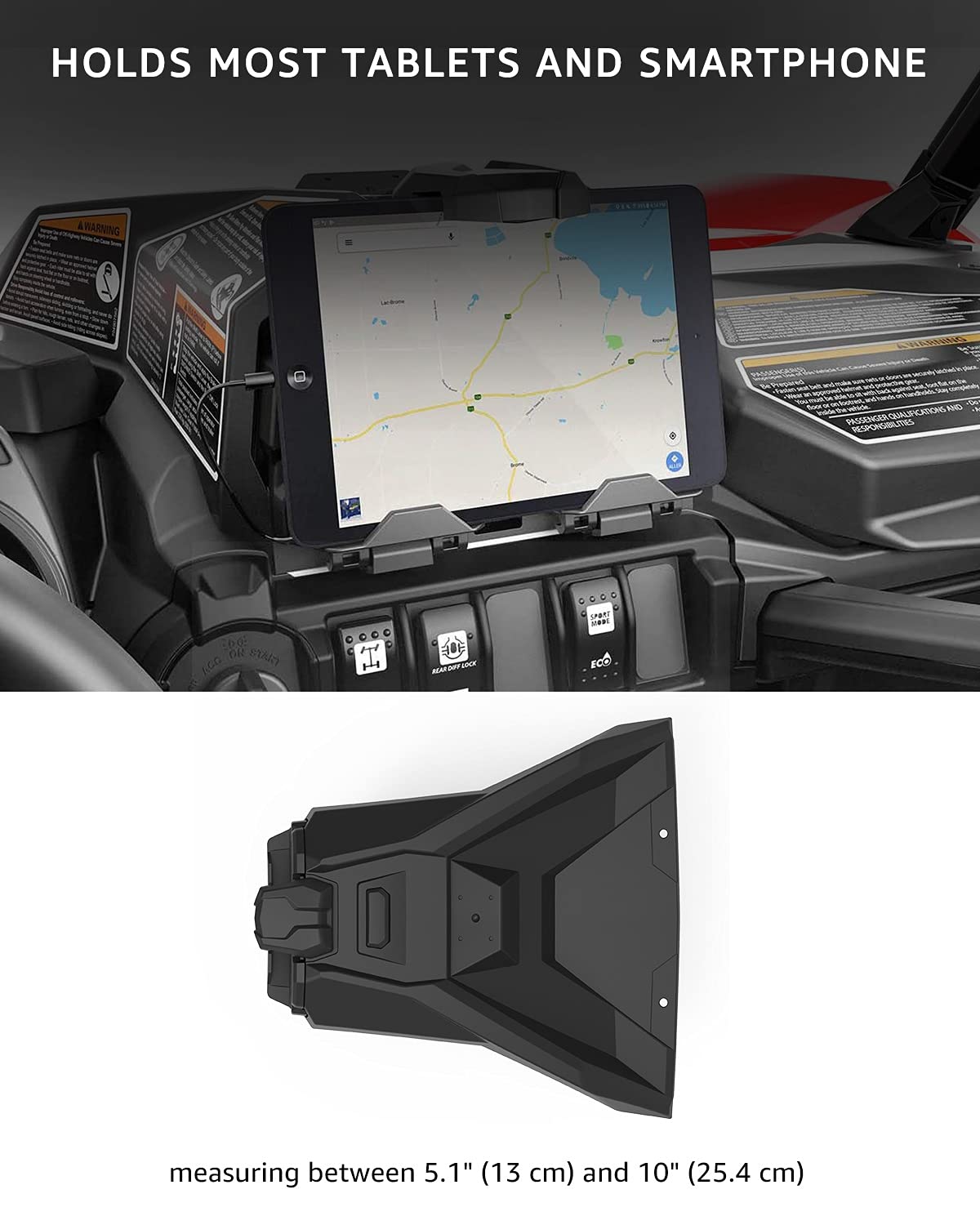 A & UTV PRO Trail Electronic Tablet Device Holder, GPS Tablet and Phone Holder Mount Storage Box for Can am Commander/Commander MAX/Maverick Sport/Trail/Sport MAX,Replace OEM #715005212