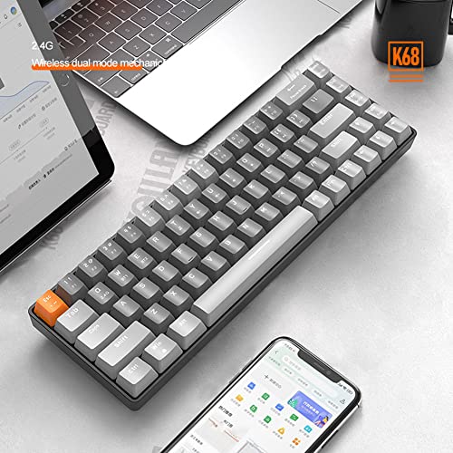 Akloker Bluetooth-Compatible 5.0 Gaming Keyboard Dual-Mode Gaming Keyboard Wireless Ergonomic Portable Travel for Computer PC