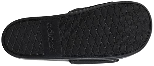 adidas Women's Adilette Comfort Slides, Core Black/Gold Metallic/Core Black, 6