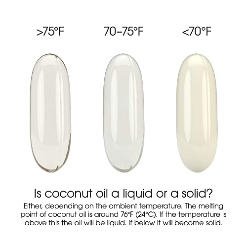 Natures Wellness Organic Coconut Oil 2000mg - Healthy Skin, Nails, Hair Growth – Extra Virgin, Cold Pressed, Unrefined Non GMO - Rich in MCT MCFA - Support Brain Function