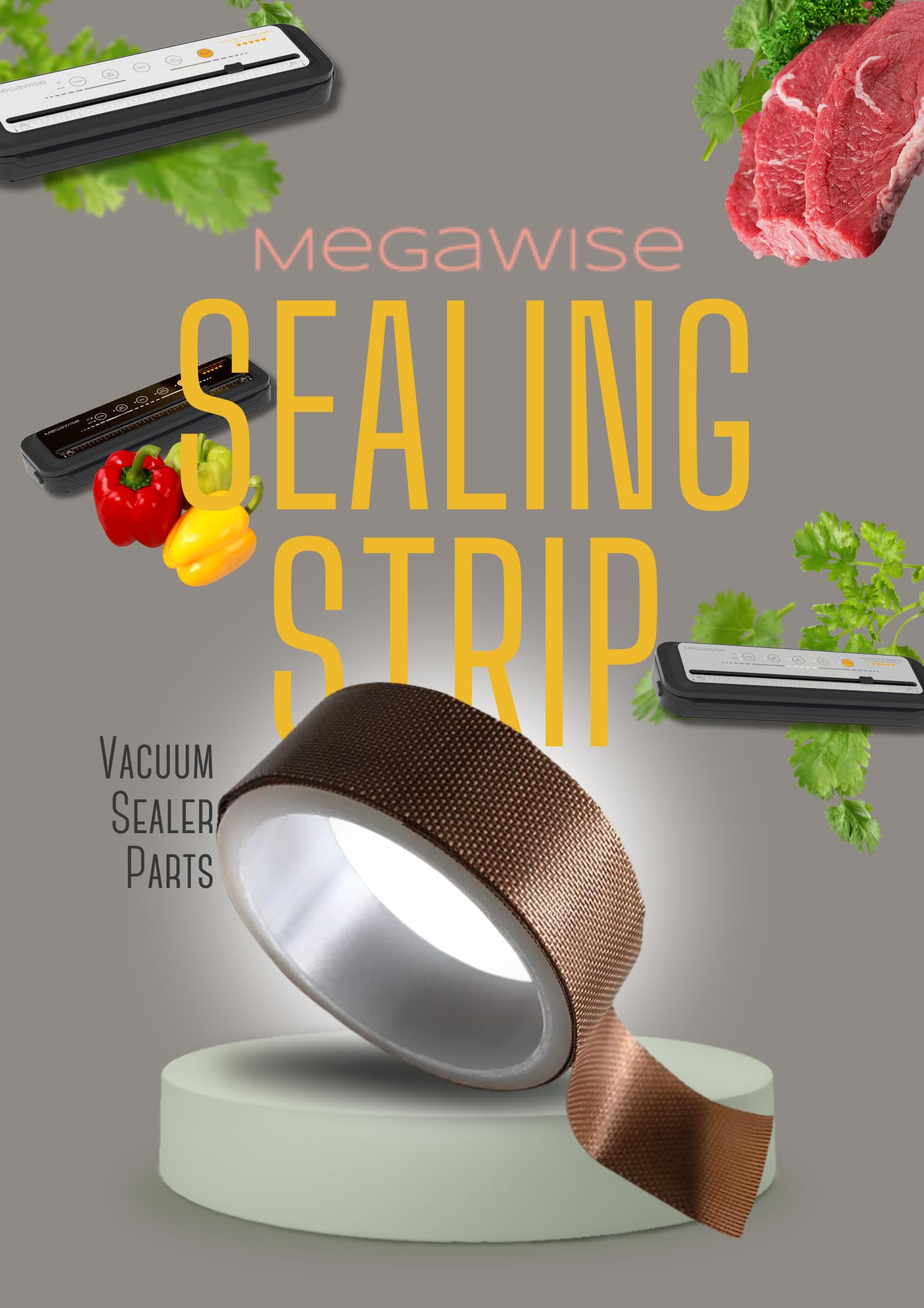 Replacement Sealing Strip for MegaWise Vacuum Sealer – Durable, Heat-Resistant, Easy to Install