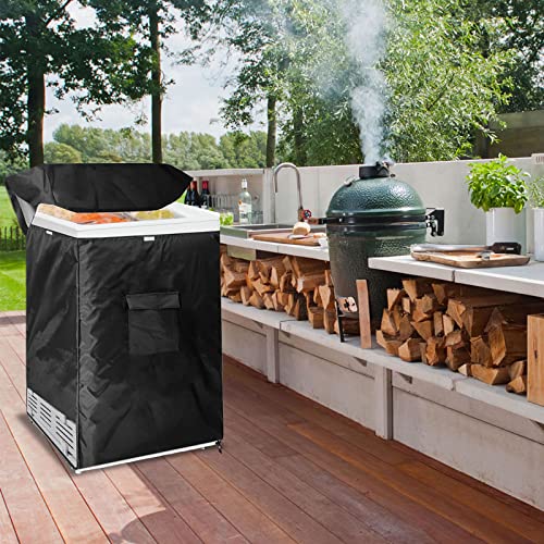 Bitubi Chest Freezer Cover– Waterproof, Dustproof, Sun-Proof, L28”W23”H34” Suitable for most 5.0 Cubic Compact Deep Freezer on market (Black)