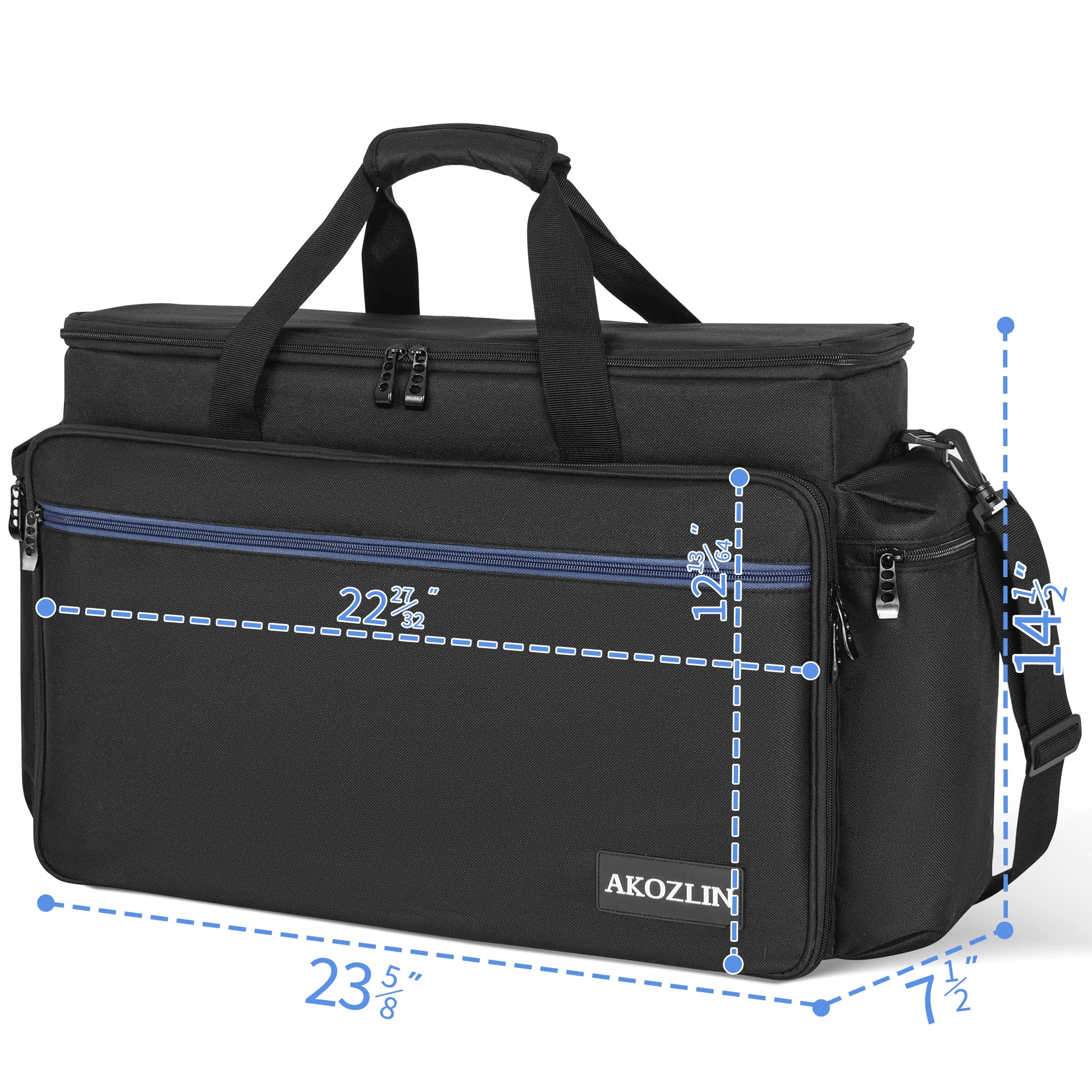 AKOZLIN Protector Gig Bag Fit For Pioneer DDJ SR SR2 RR Denon MC4000 Numark NVII Mixtrack Pro 3 NV Platinum Controller Travel Bag 23.3”×7.5”×14.5”